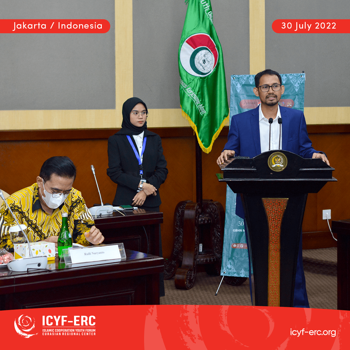 Officials delivered their opening remarks at the Model OIC 2022 in ...
