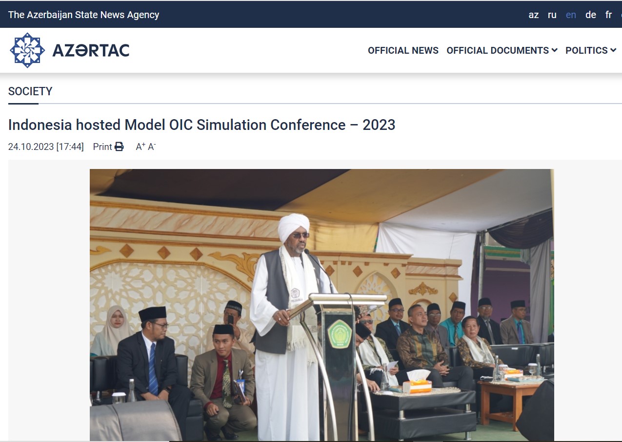 Indonesia hosted Model OIC Simulation Conference – 2023 - ICYF-ERC